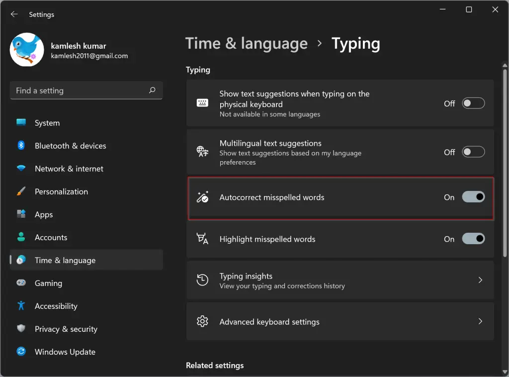How to Turn On/Off Touch Keyboard Autocorrect on Windows 11? | Gear Up ...