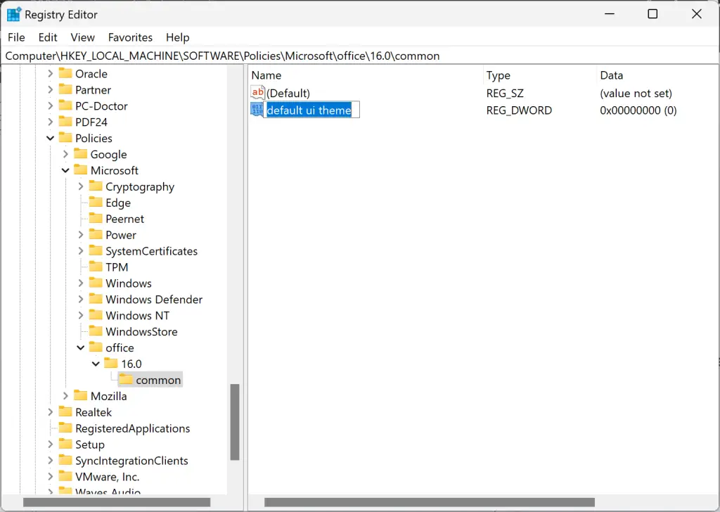 How to Stop Users from Changing Default MS Office Theme in Windows 11 ...