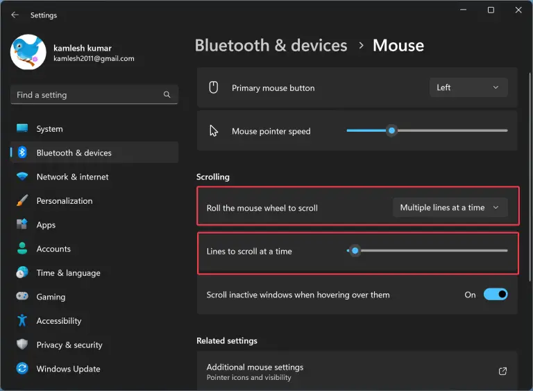 How to Change Mouse Scrolling Settings on Windows 11 or 10? | Gear Up ... How to Change Mouse Scrolling Settings on Windows 11 or 10? | Gear Up ...